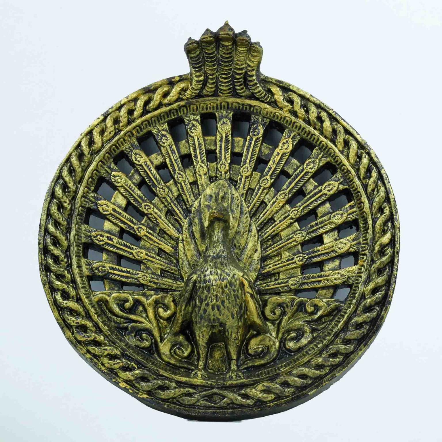 Handmade Clay Peacock Wall Decor – Lotus Mala